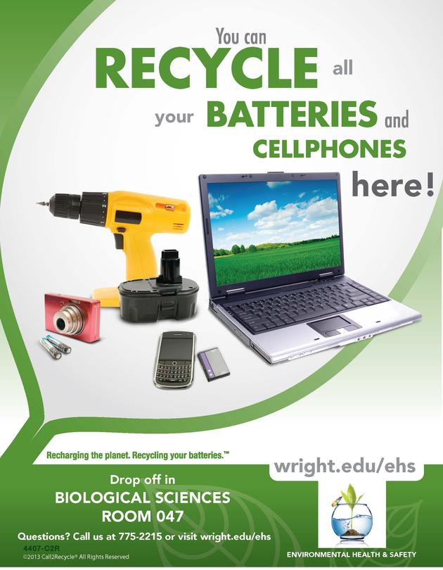 Battery & Electronics Recycling | Environmental Health and Safety | Wright State University